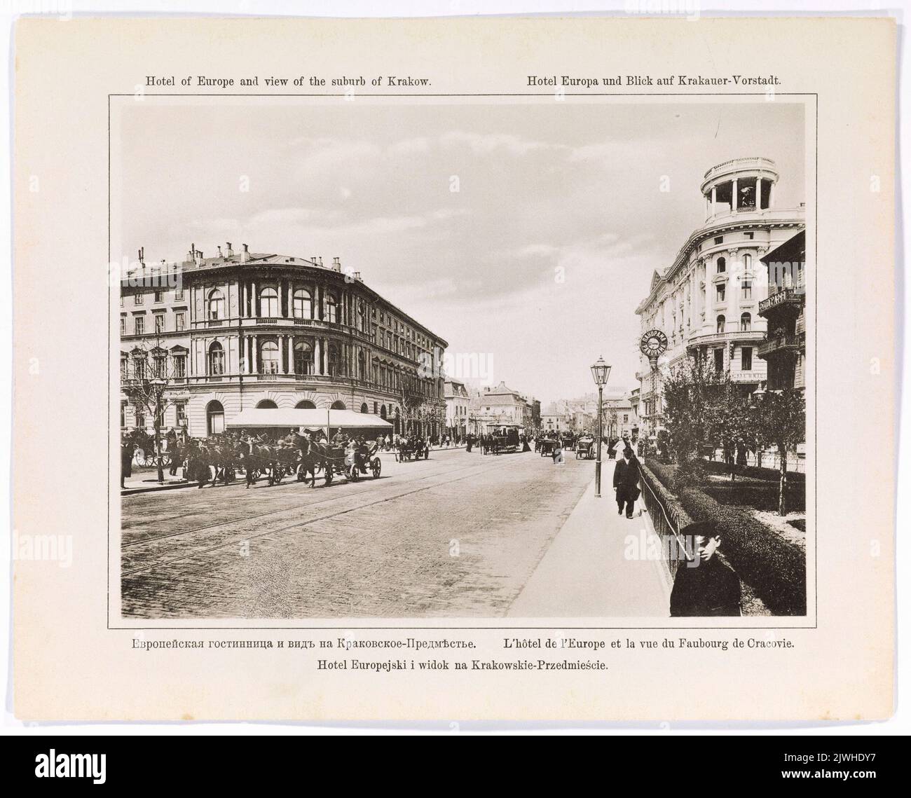 `Europejski Hotel and view of the Krakowskie Przedmieście`. Winiarski, Stanisław (Warszawa ...